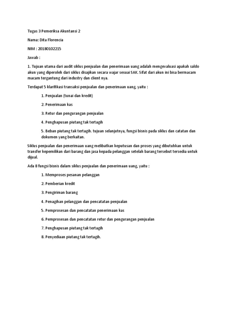 Tugas 3 PA 2 - 2018012215 (Dita Florencia) | PDF