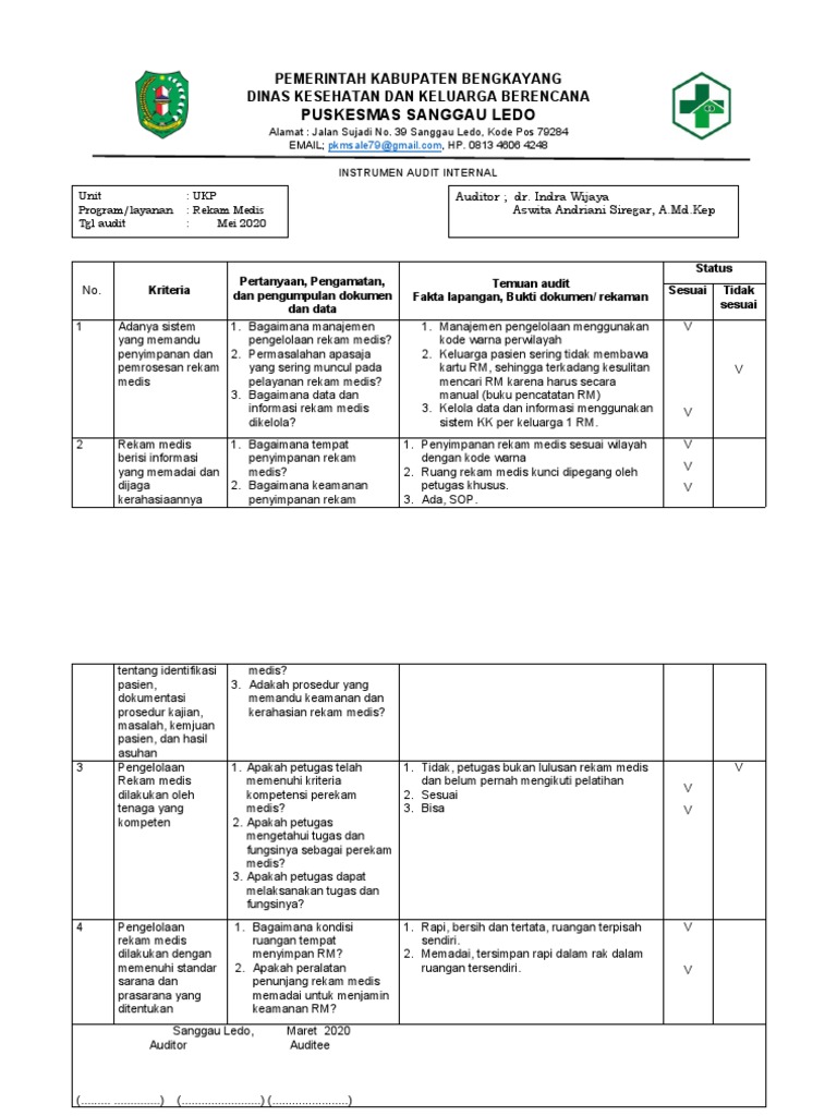 Instrumen Audit RM | PDF