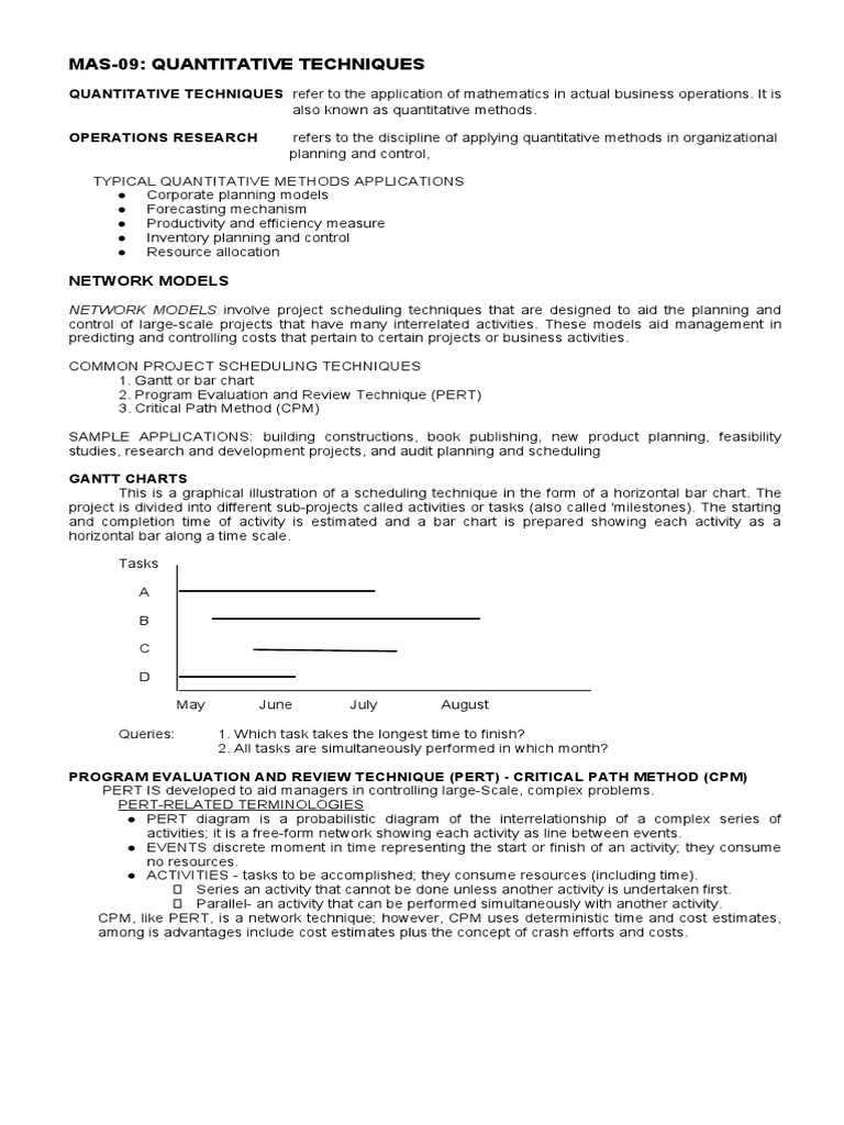 MAS 09 - Quantitative Techniques | PDF | Linear Programming | Inventory