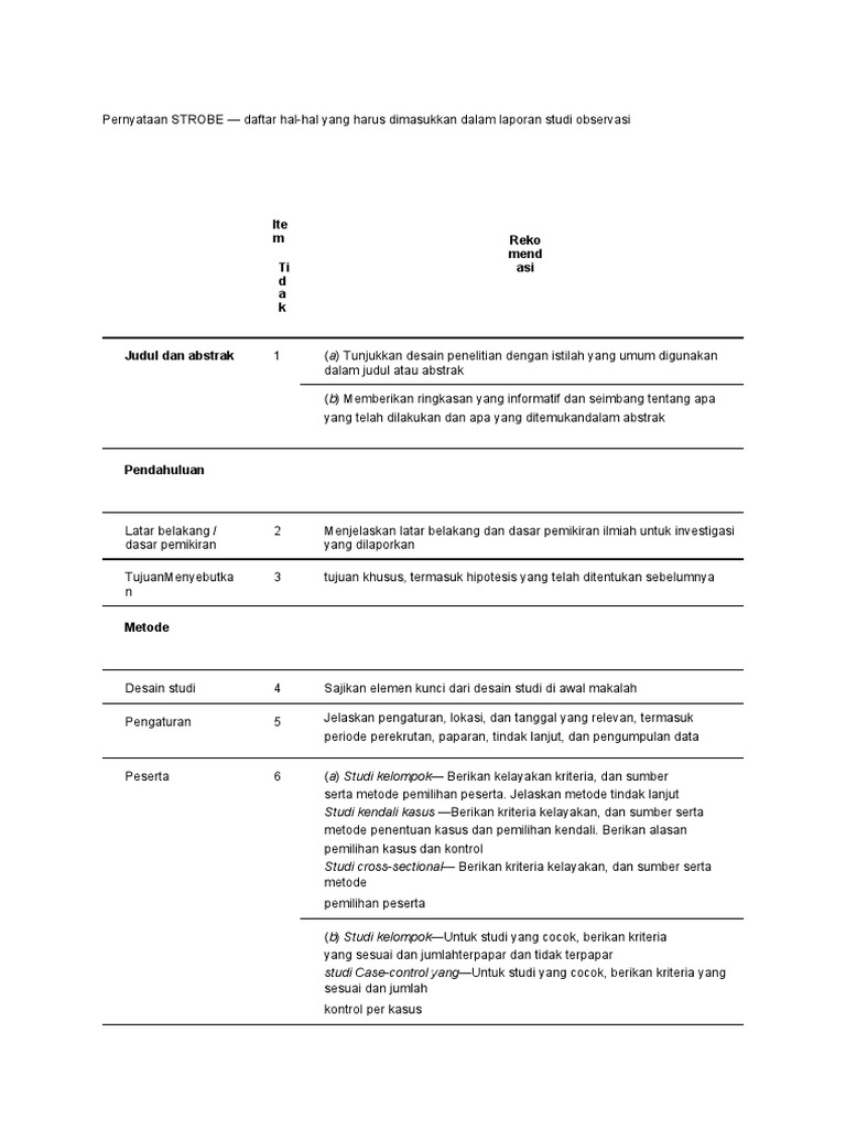 Strobe Terjemahan | PDF
