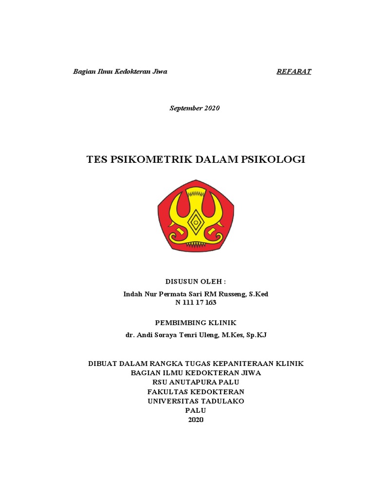 Tes Psikometri Dalam Psikologi | PDF