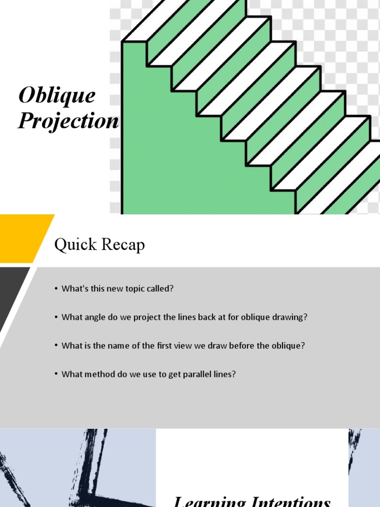 Oblique Projection Week 2 Lesson 2 | PDF | Vision | Projective Geometry