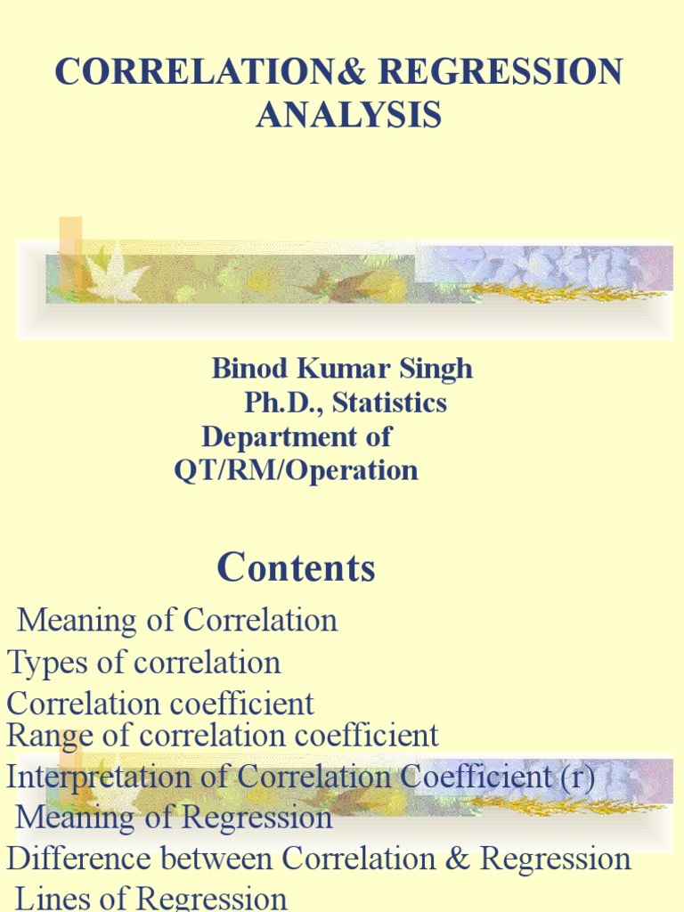 Correlation & Regression Analysis | PDF | Correlation And Dependence | Regression Analysis