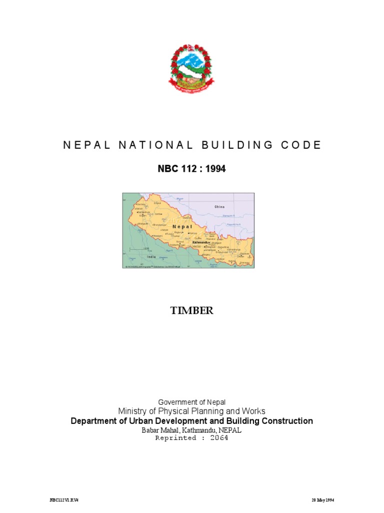 Nepal National Building Code: Timber | PDF | Wood | Lumber
