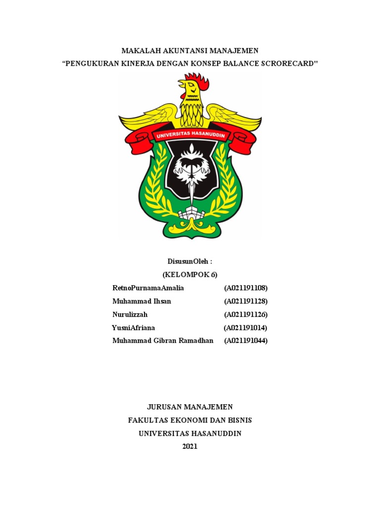 Makalah Akuntansi Manajemen - Balance Scorecard - Kelompok 6 | PDF