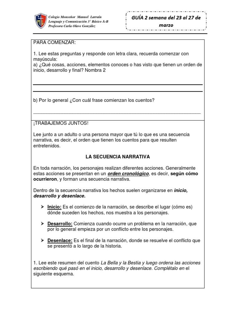 Secuencia Narrativa en Cuentos para Niños | PDF | Narrativa