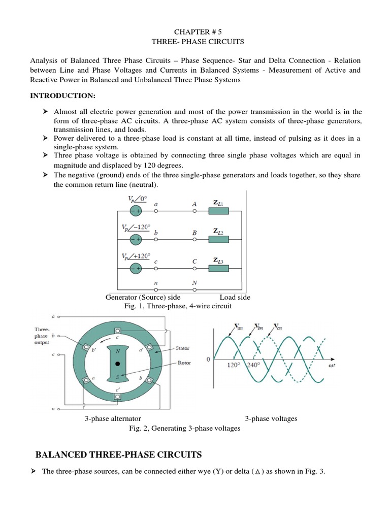 Three Phase Circuits | PDF | Physical Quantities | Electrical Engineering