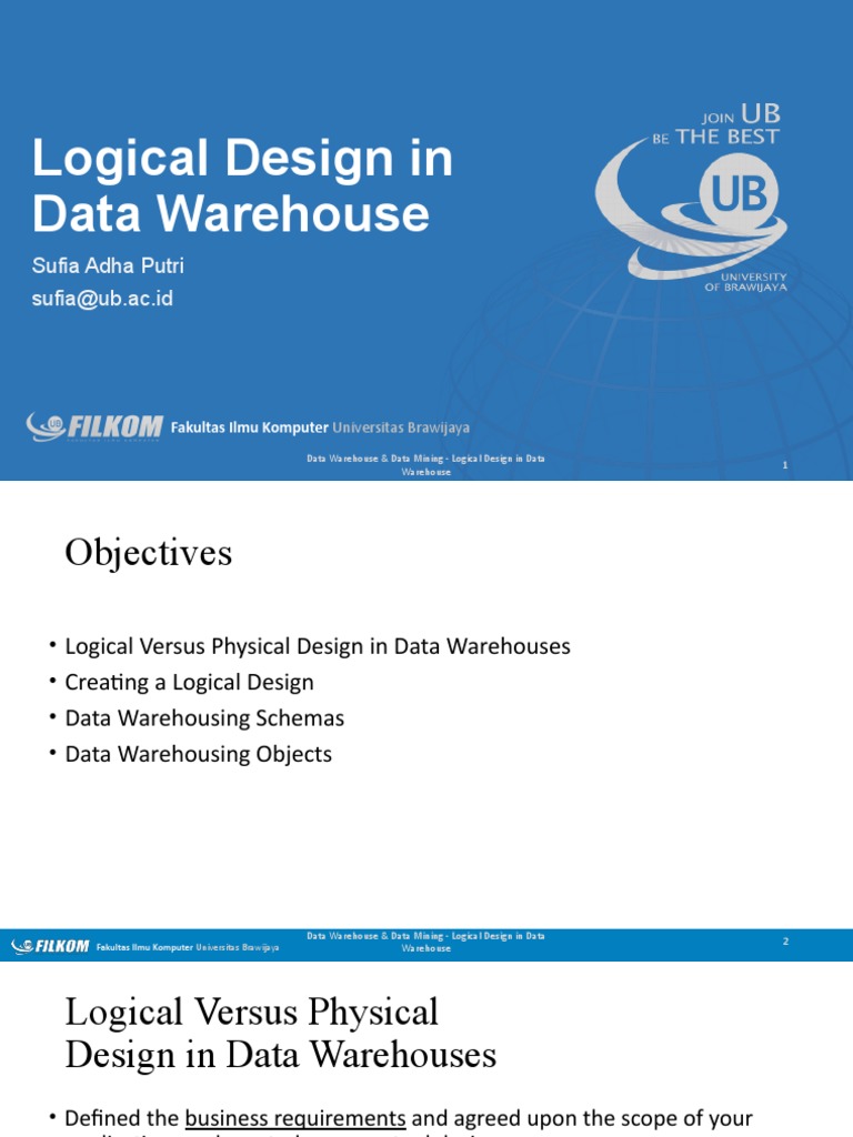 Logical Design in Data Warehousing | PDF | Data Warehouse | Conceptual ...