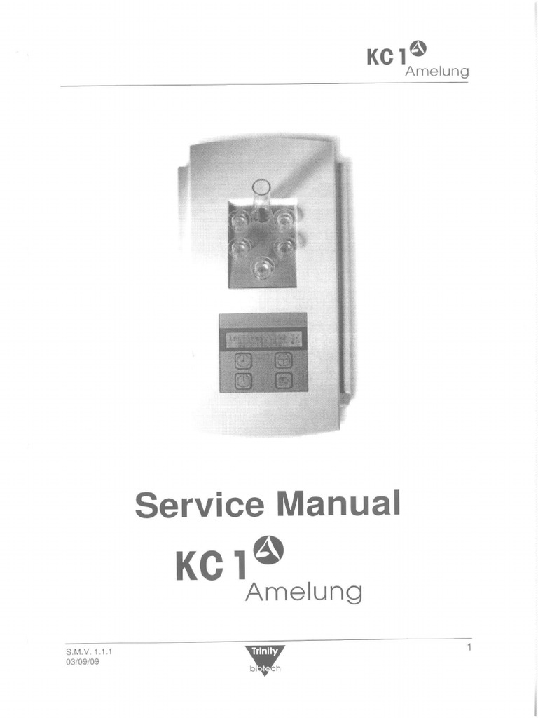 Trinity Amelung KC1 - Service Manual | PDF