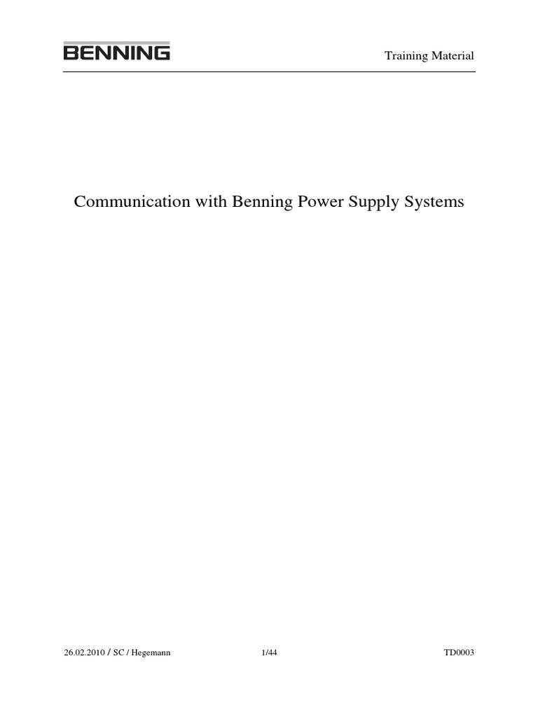 Communication With Power Supply System | PDF | Internet Protocol Suite ...