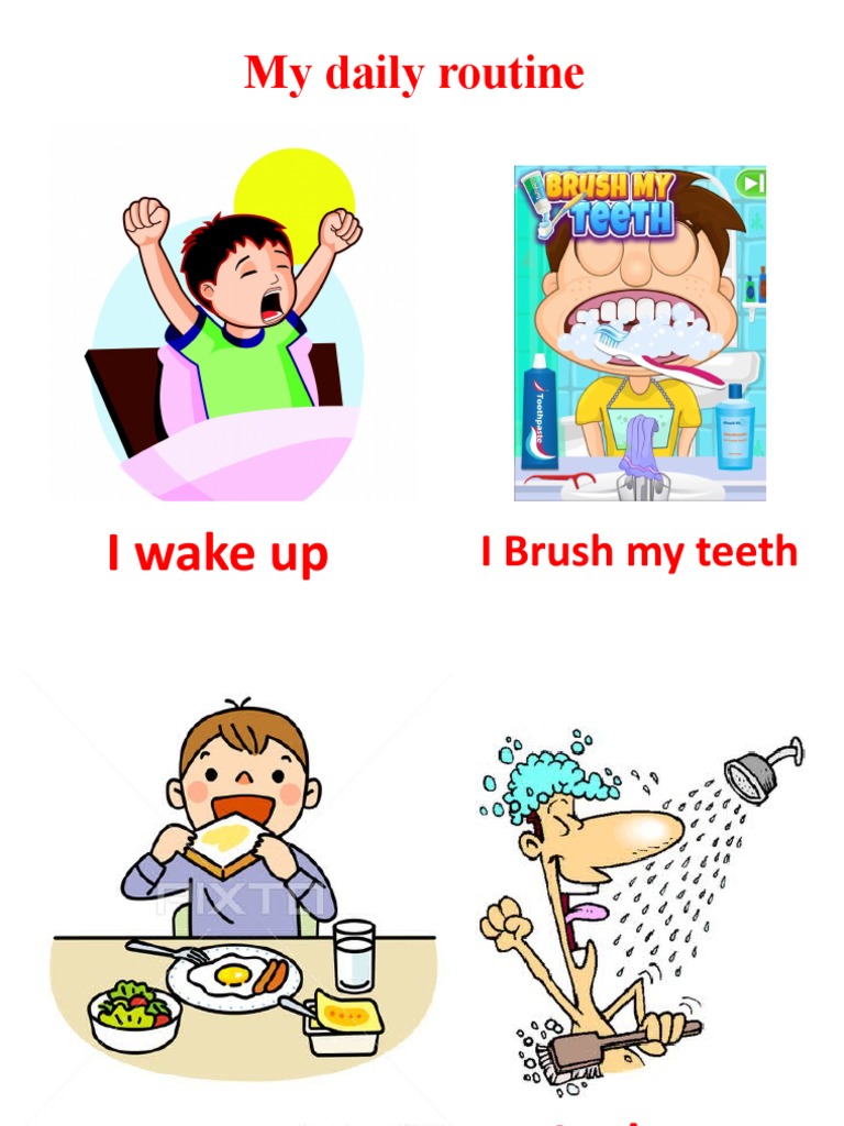My Daily Routine: I Wake Up | PDF | Wellness