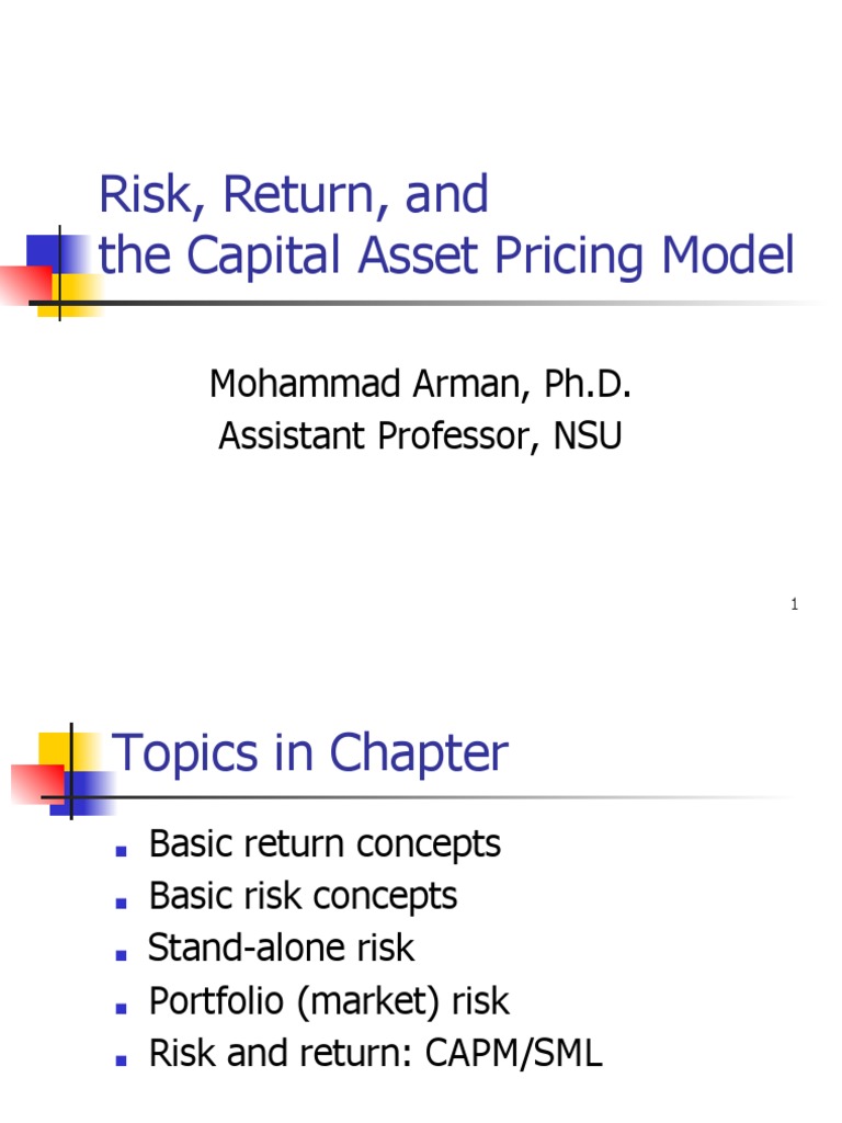 Investment Risk & Return Guide | PDF | Beta (Finance) | Capital Asset ...