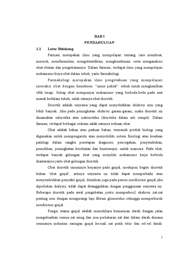 Isi Diuretik Fix | PDF