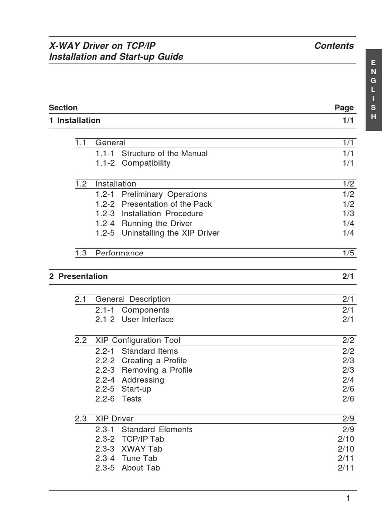 X-WAY Driver On TCP/IP Installation and Start-Up Guide | PDF | Device Driver | Transmission ...