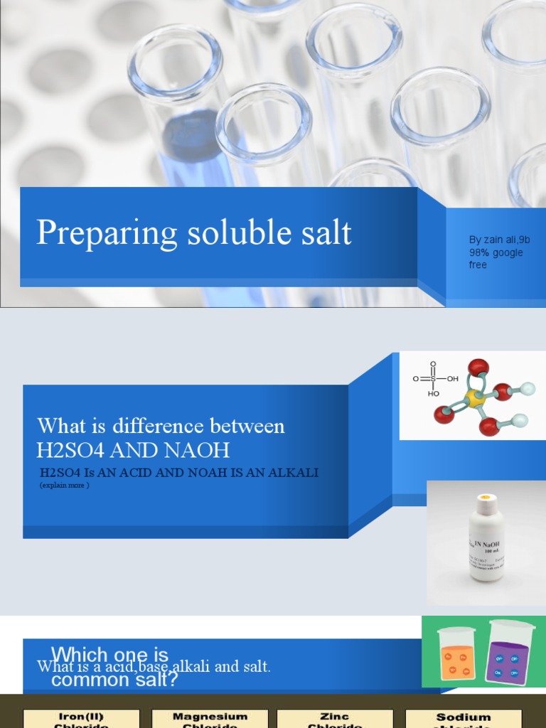 Preparing Soluble Salt | PDF | Salt (Chemistry) | Hydroxide
