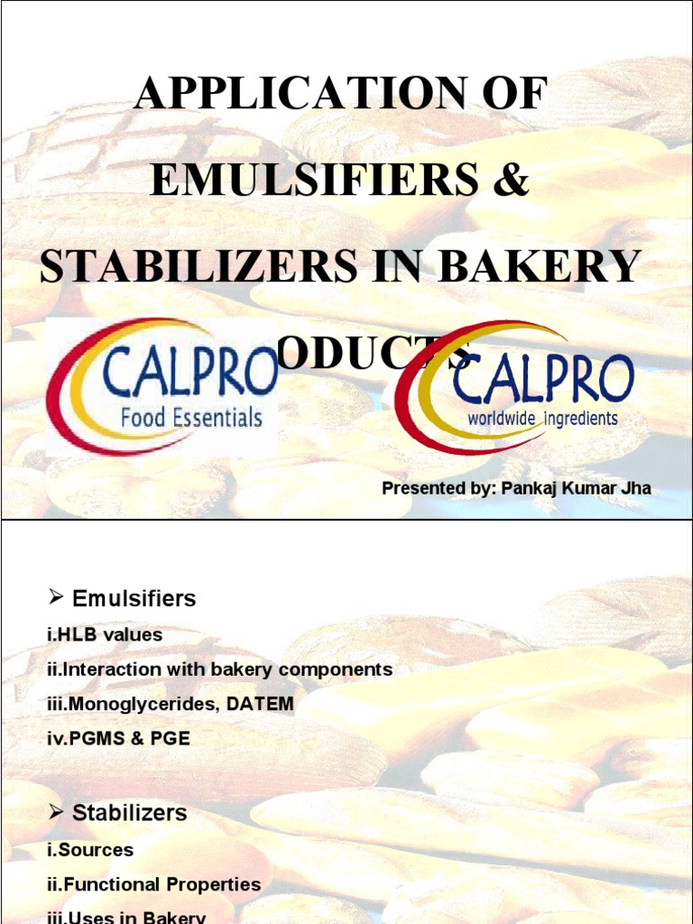 Emulsifiers and Stabilizers in Bakery | PDF | Nutrition | Emulsion