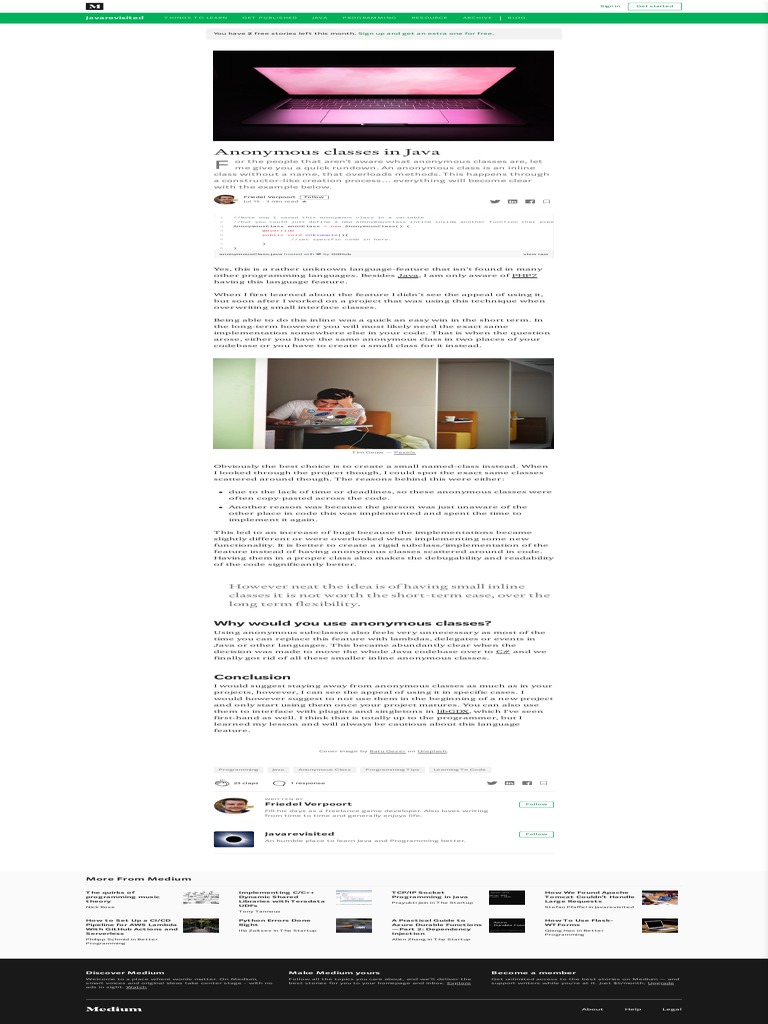 Java Anonymous Classes Explained | PDF | Class (Computer Programming) | Java (Programming Language)