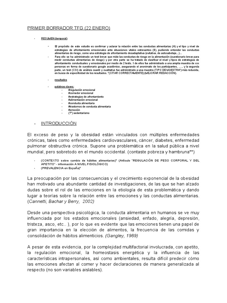 Còpia de TFG 1er Borrador 2 | PDF | Las emociones | Comportamiento