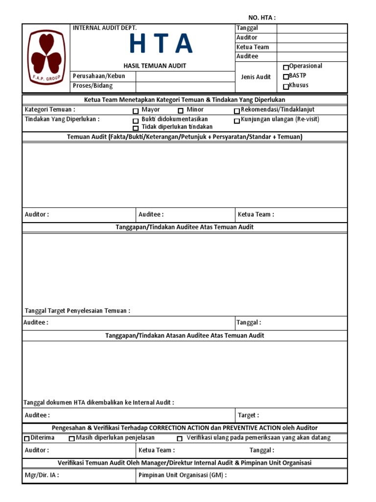 Temuan Audit Internal Operasional BASTP | PDF