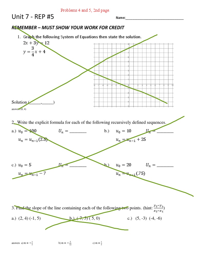 Kami Export - Jayden Baker - Unit 7 REP 5 2021 | PDF | Equations | Algorithms