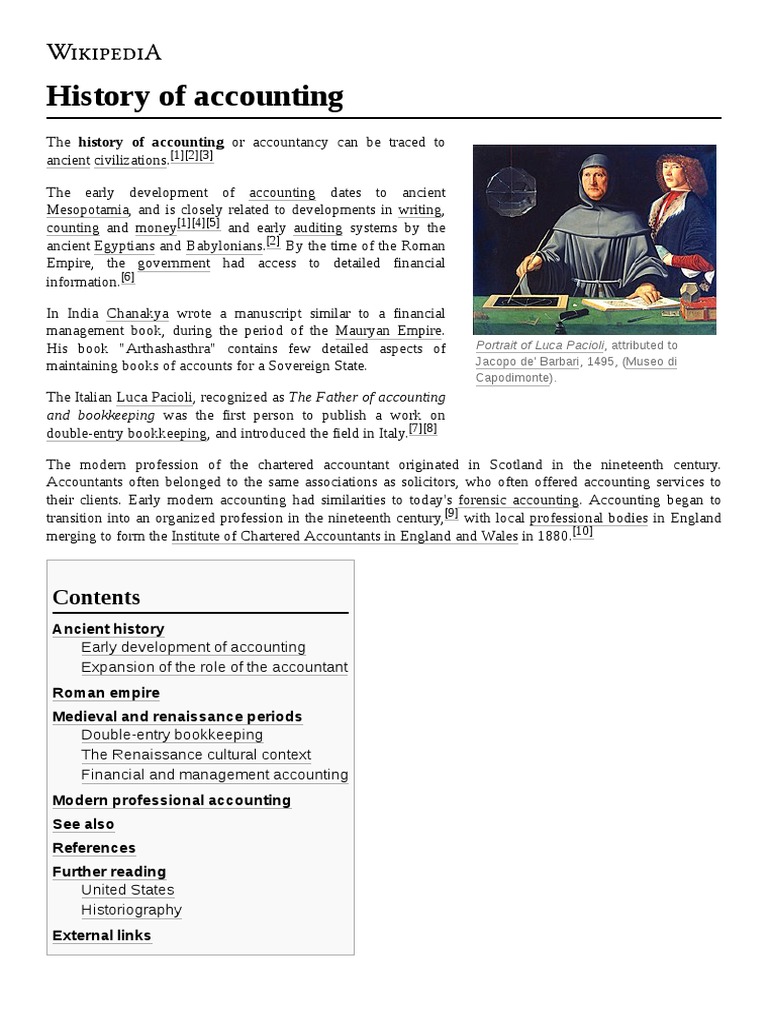History of Accounting | PDF | Financial Services | Accounting