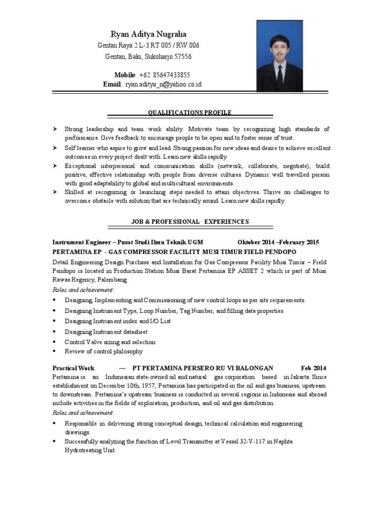 Curriculum Vitae-Ryan Aditya N | PDF