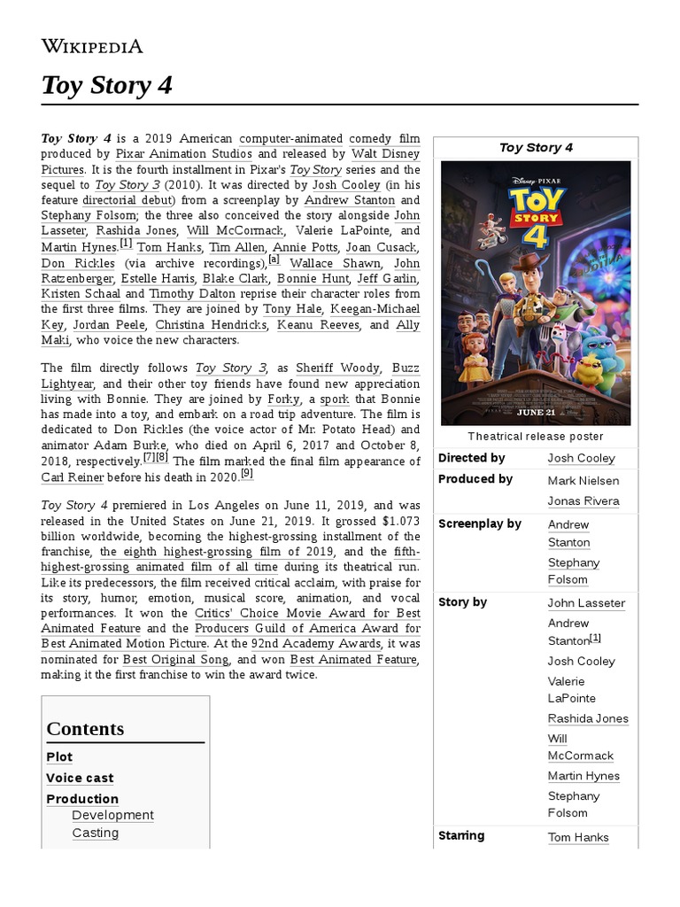 Toy Story 4: Toy Story 4 Is A 2019 American Computer-Animated Comedy ...
