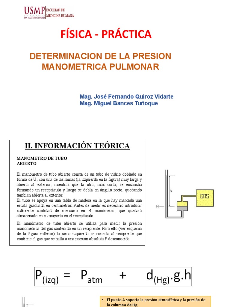 Presion Manometrica | PDF | Medida de presión | Presión