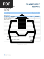 Custom T Shirt Invoice Template With Shipping | PDF