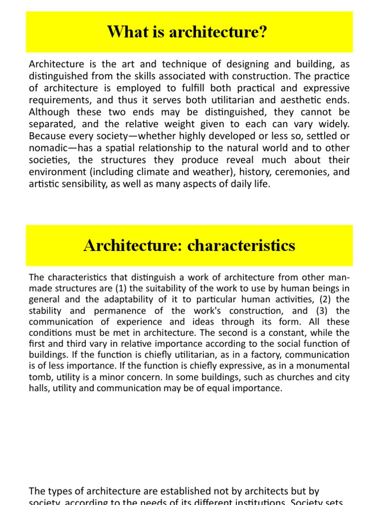 What Is Architecture | PDF | Architect | Society