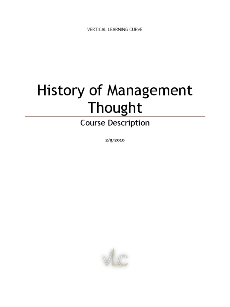 History of Management | PDF | Doctor Of Philosophy | Science