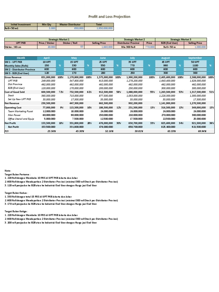 Financial Projection Master Distributor | PDF | Financial Markets ...