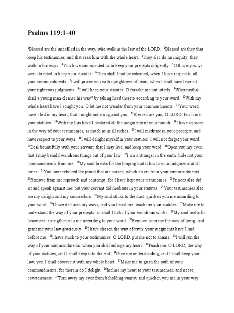 Psalms 119 | PDF | Torah | Wisdom Literature