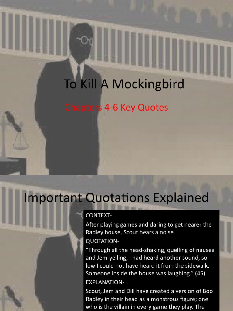 Chapters 4 6 Quotes Complete | PDF | To Kill A Mockingbird