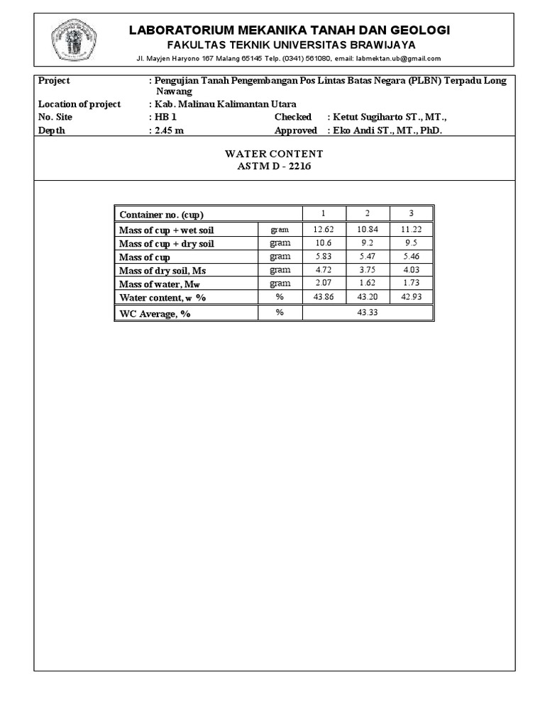 Form WC | PDF | Landscape | Soil Mechanics