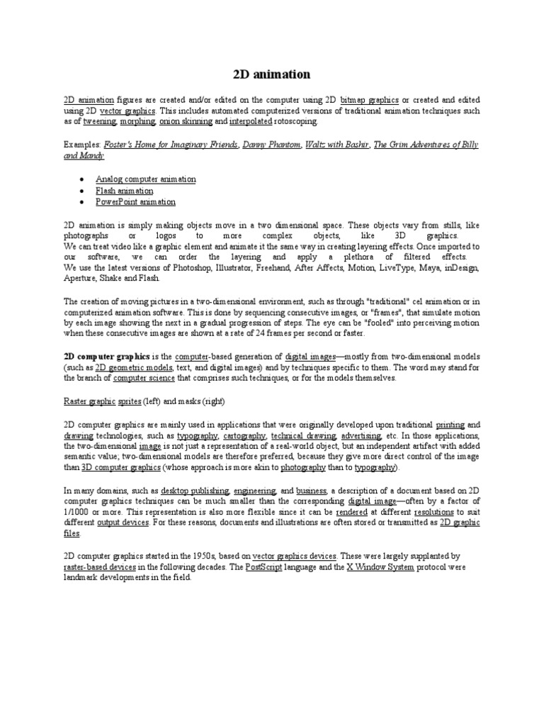 2D Animation | PDF | 2 D Computer Graphics | Computing