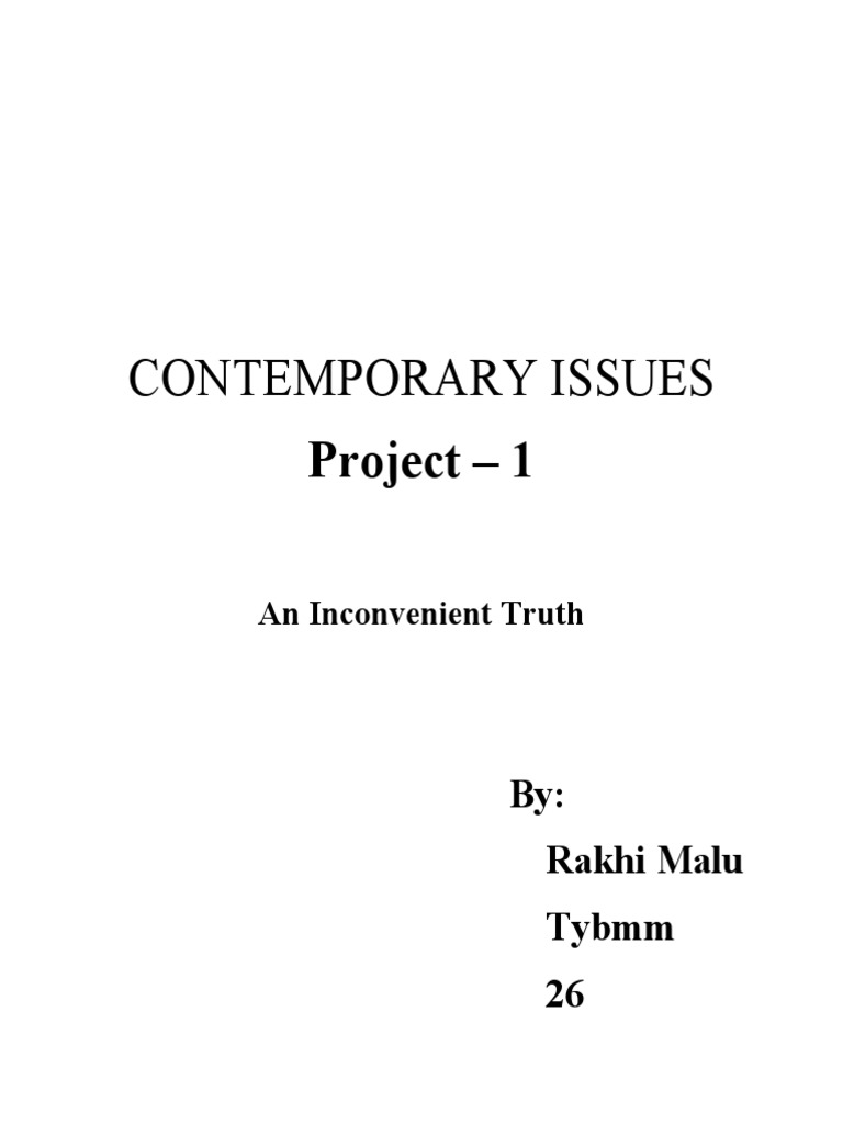 Contemporary Issues: Project - 1 | PDF | Climate Change | Global Warming