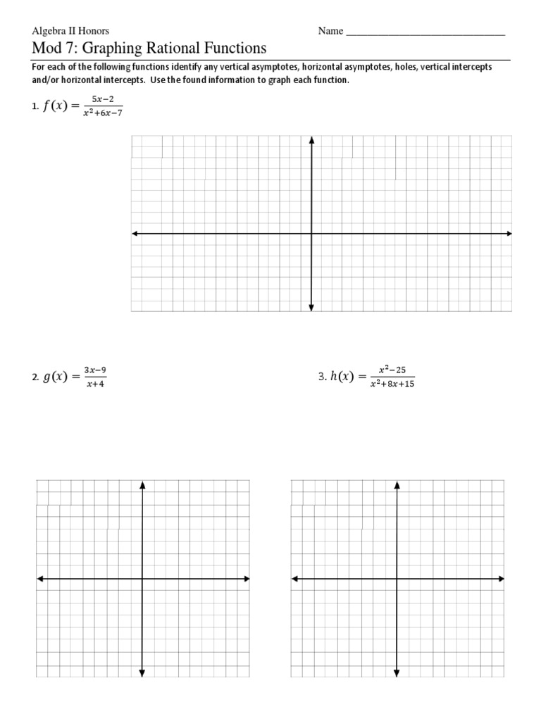 Graphing Rational Functions Guide | PDF