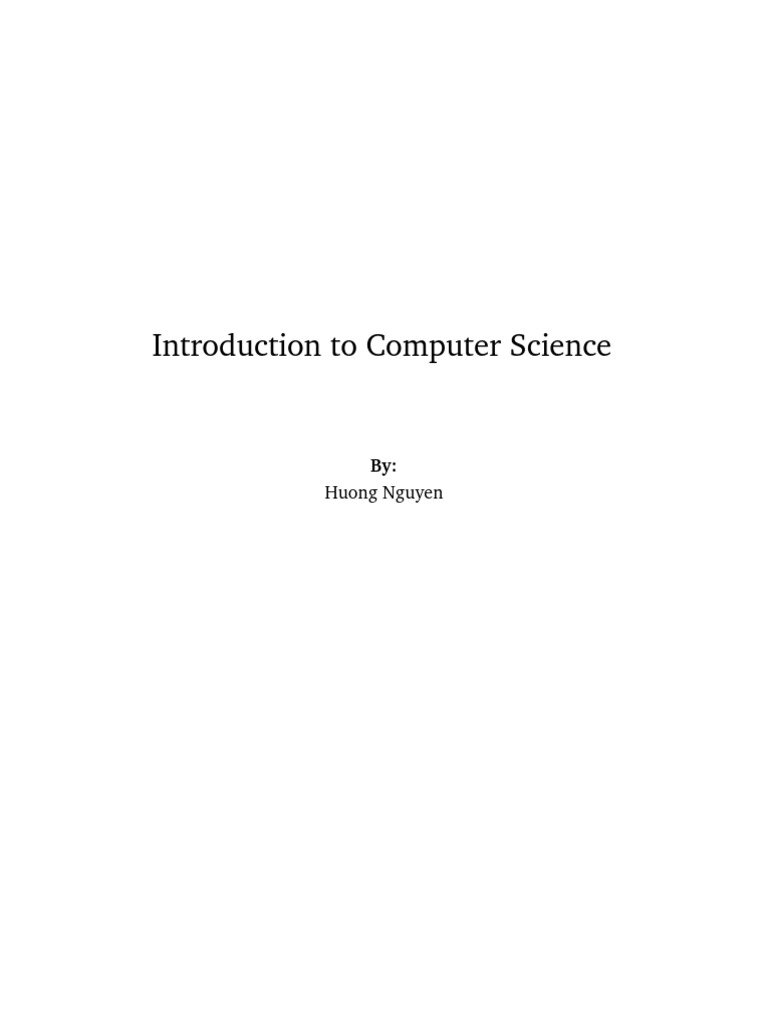 Introduction To Computer Science 1.1 | PDF | Decimal | Bit