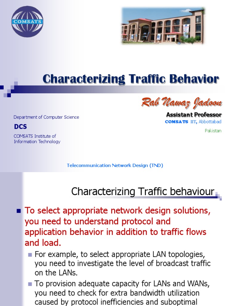 Characterizing Traffic Behavior: Rab Nawaz Jadoon | PDF | Multicast ...