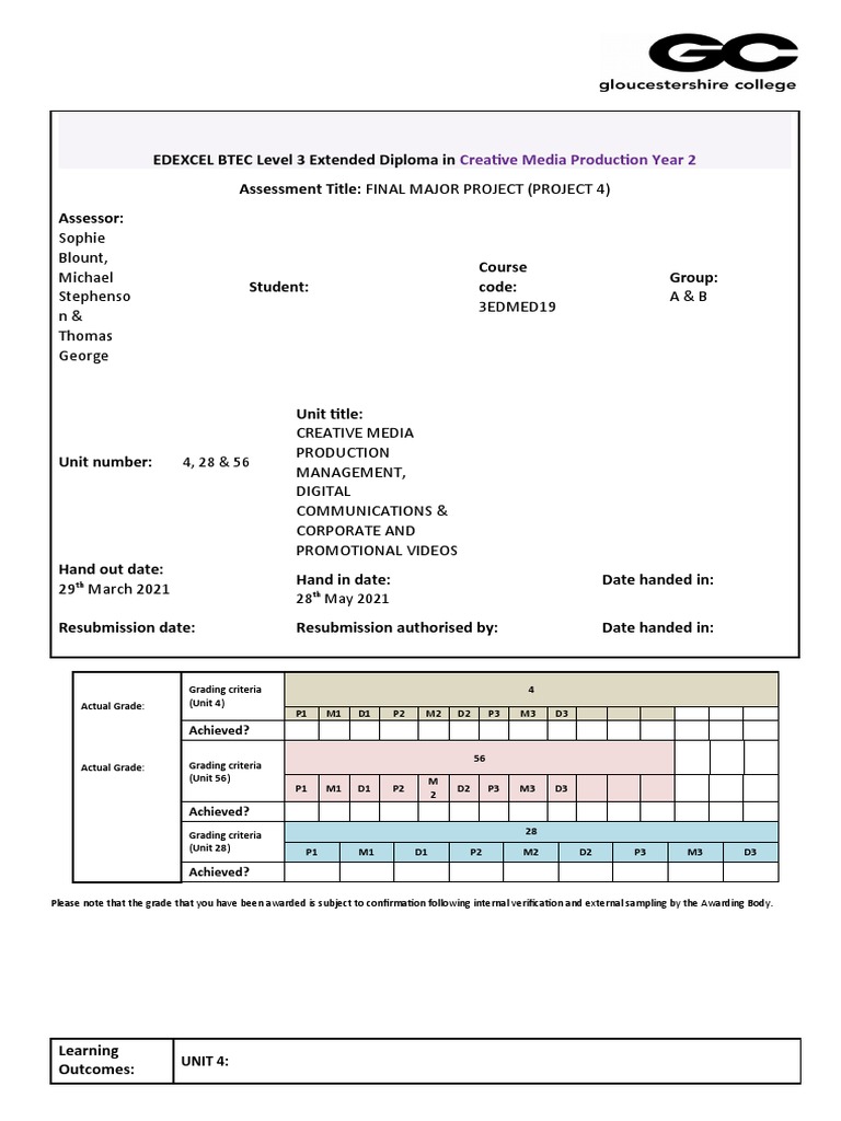 l3 FMP Brief Project 4 | PDF