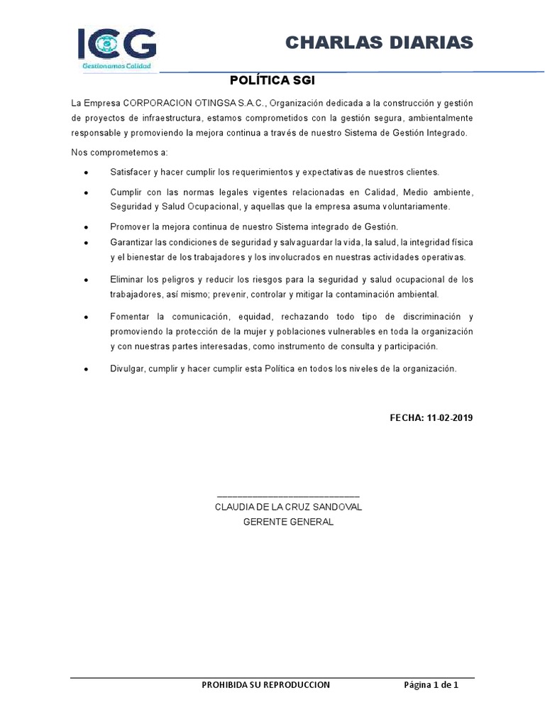 27. POLÍTICA SGI | PDF