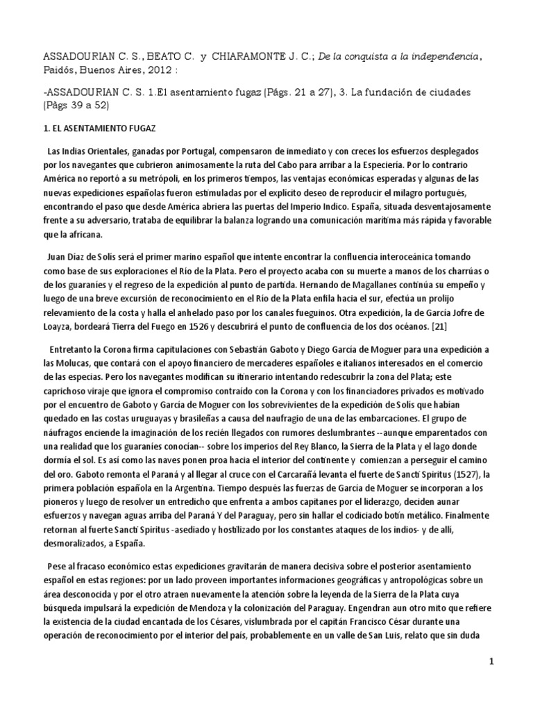 Expediciones Españolas en el Río de la Plata | PDF | Antiguas colonias ...