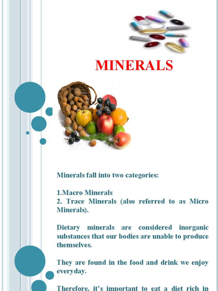 Understanding Macro and Micro Minerals | PDF | Calcium | Vitamin D