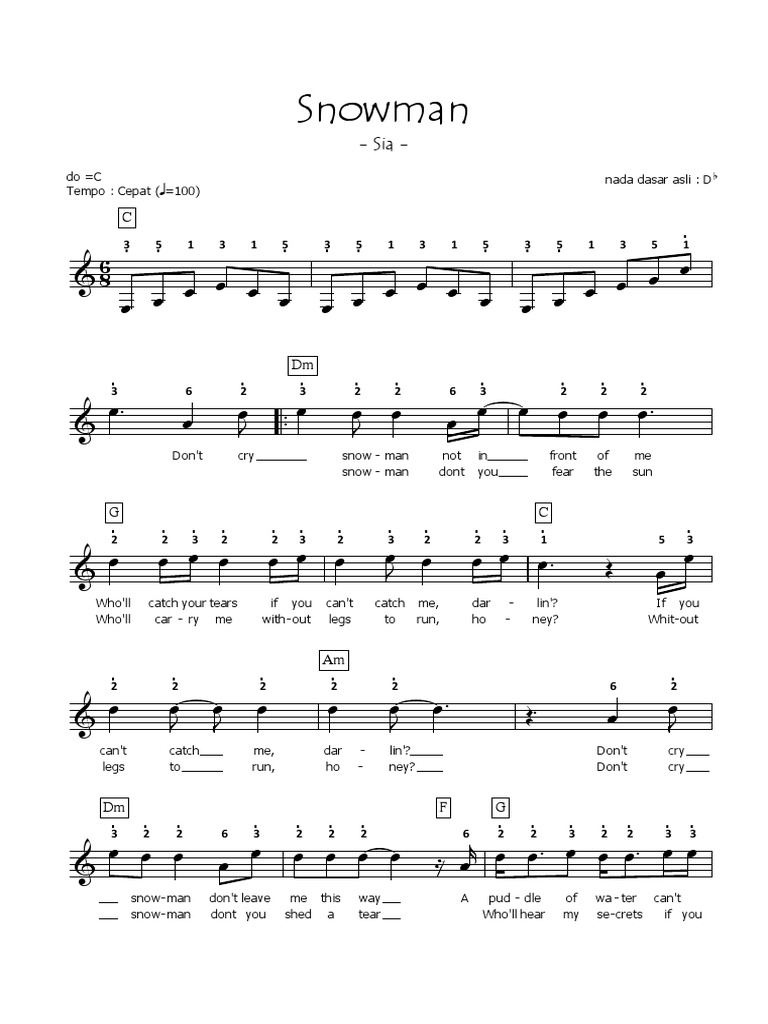 Snowman Voice Chord | PDF