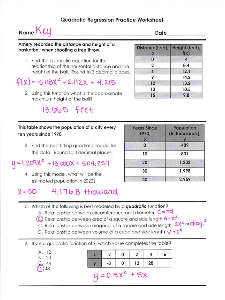 Regression Key | PDF