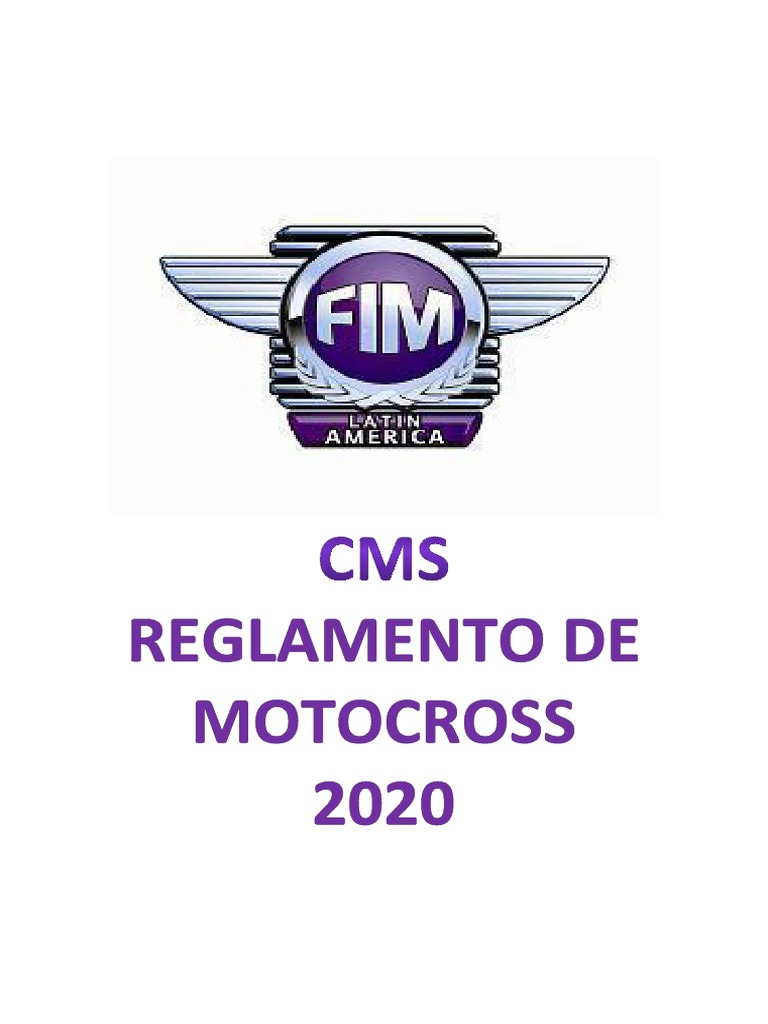Reglamento Motocross 2020 | PDF | Comisión Europea | Motocicleta