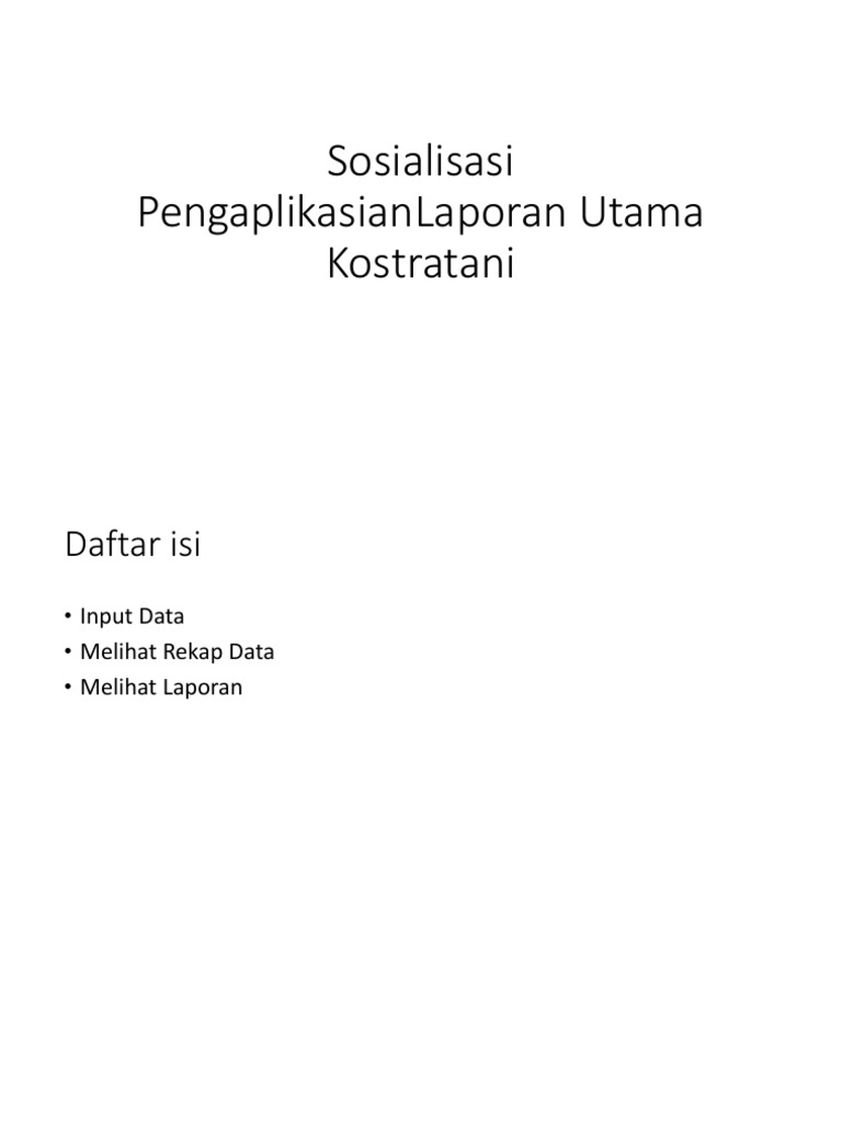 Langkah-Langkah Laporan Utama Kostratani | PDF | Komputer
