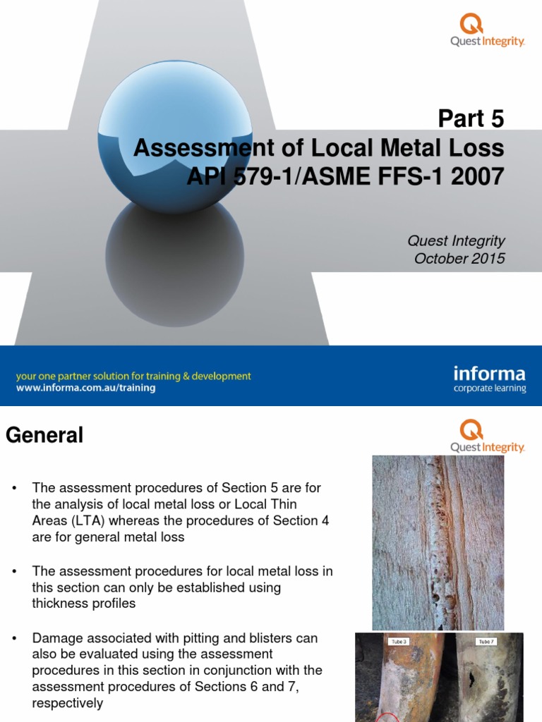 Lecture 10 - Local Metal Loss | PDF | Sphere | Pipe (Fluid Conveyance)