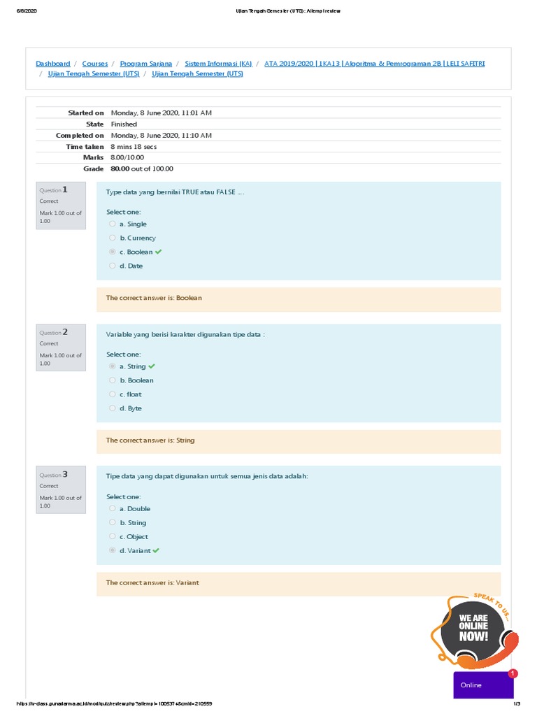 UTS Algoritma dan Pemrograman 1 | PDF